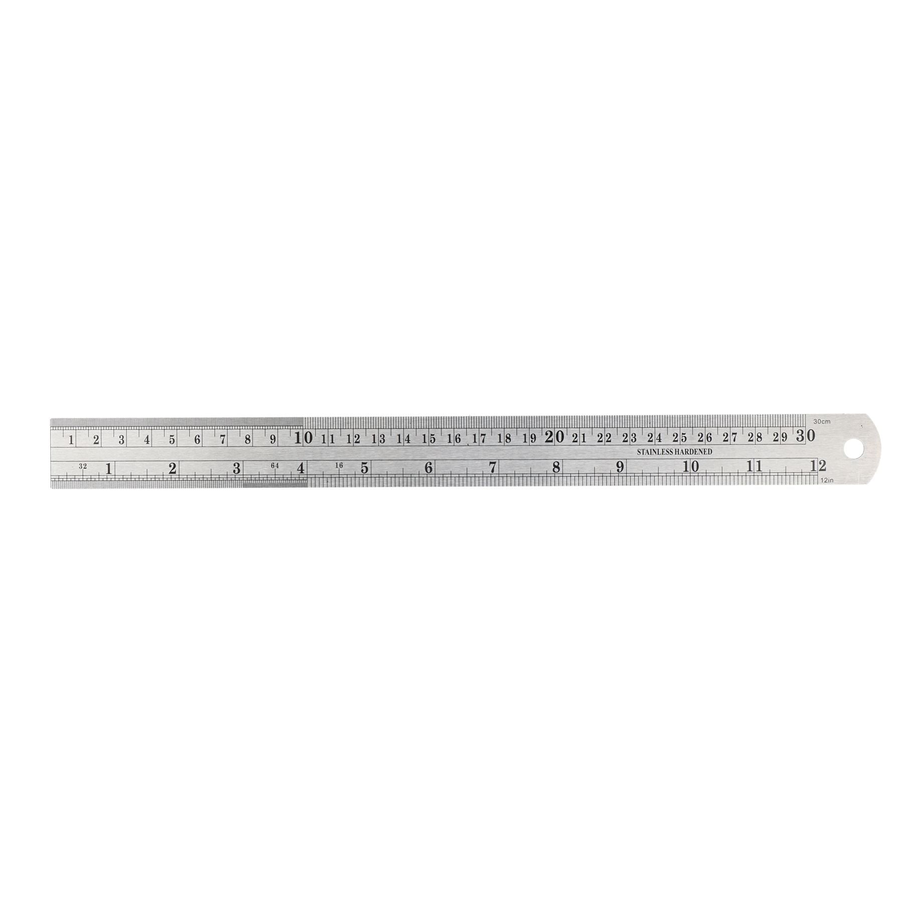 12" Stainless Steel Measuring Ruler Metric Imperial Measurements ...