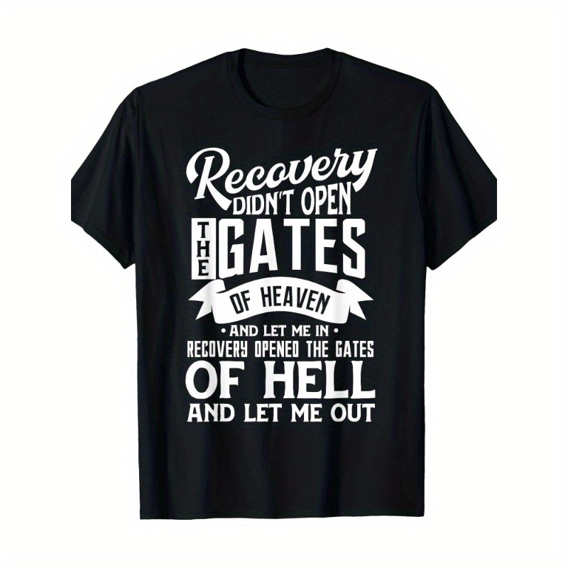 12-Step AA Recovery Quote T-Shirt for Men - 100% Cotton, Casual ...