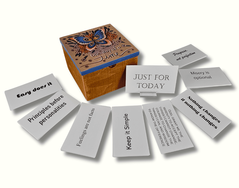 12-Step Recovery Slogans Decorative Box for AA Alcoholics Anonymous NA ...