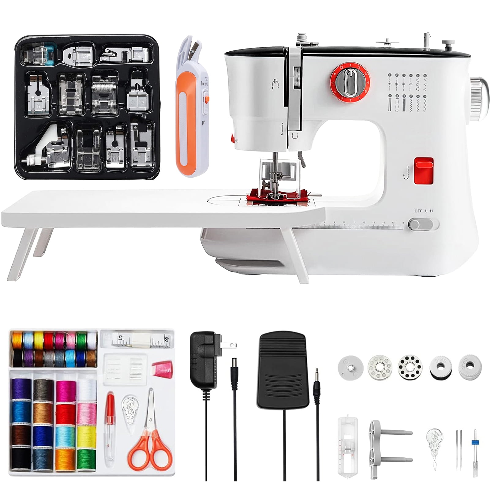 12 Stitches Electric Sewing Machine Mini Double Thread Sewing Machine ...