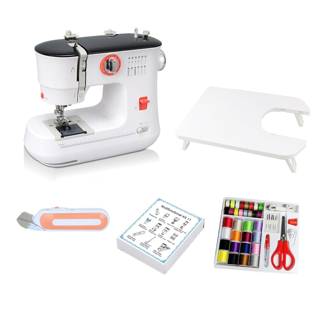 12 Stitches Electric Sewing Machine Mini Household Double Thread Sewing ...