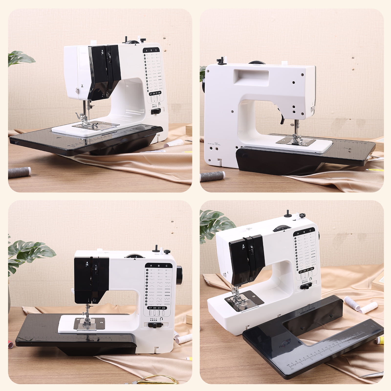 12 Stitches Mini Sewing Machine Electric Double Thread Sewing Machine ...