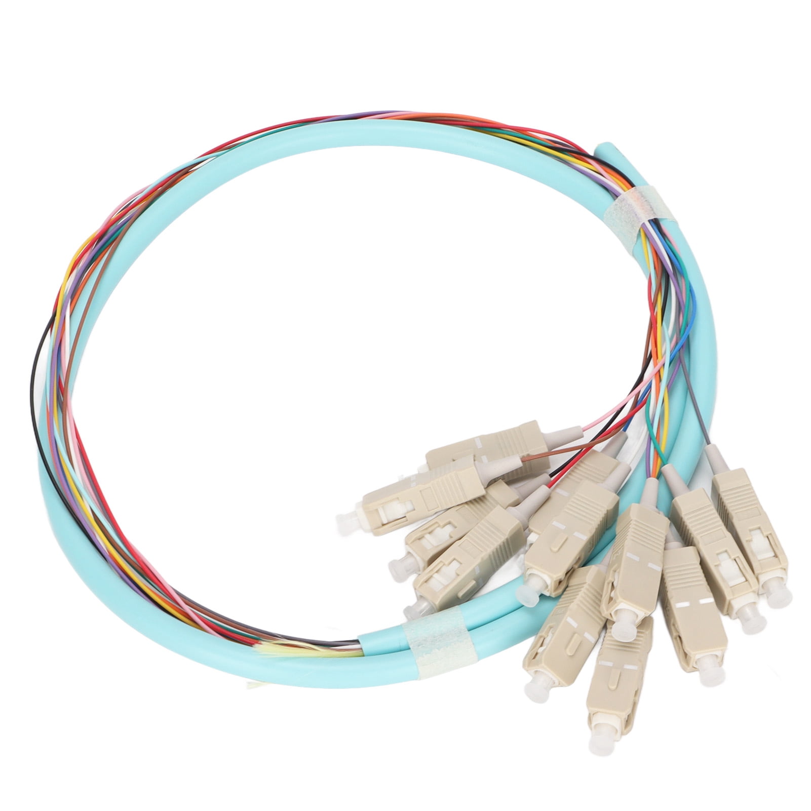 12,Strand Multimode Fiber Optic Patch Cord, SC UPC, Ceramic Ferrule ...