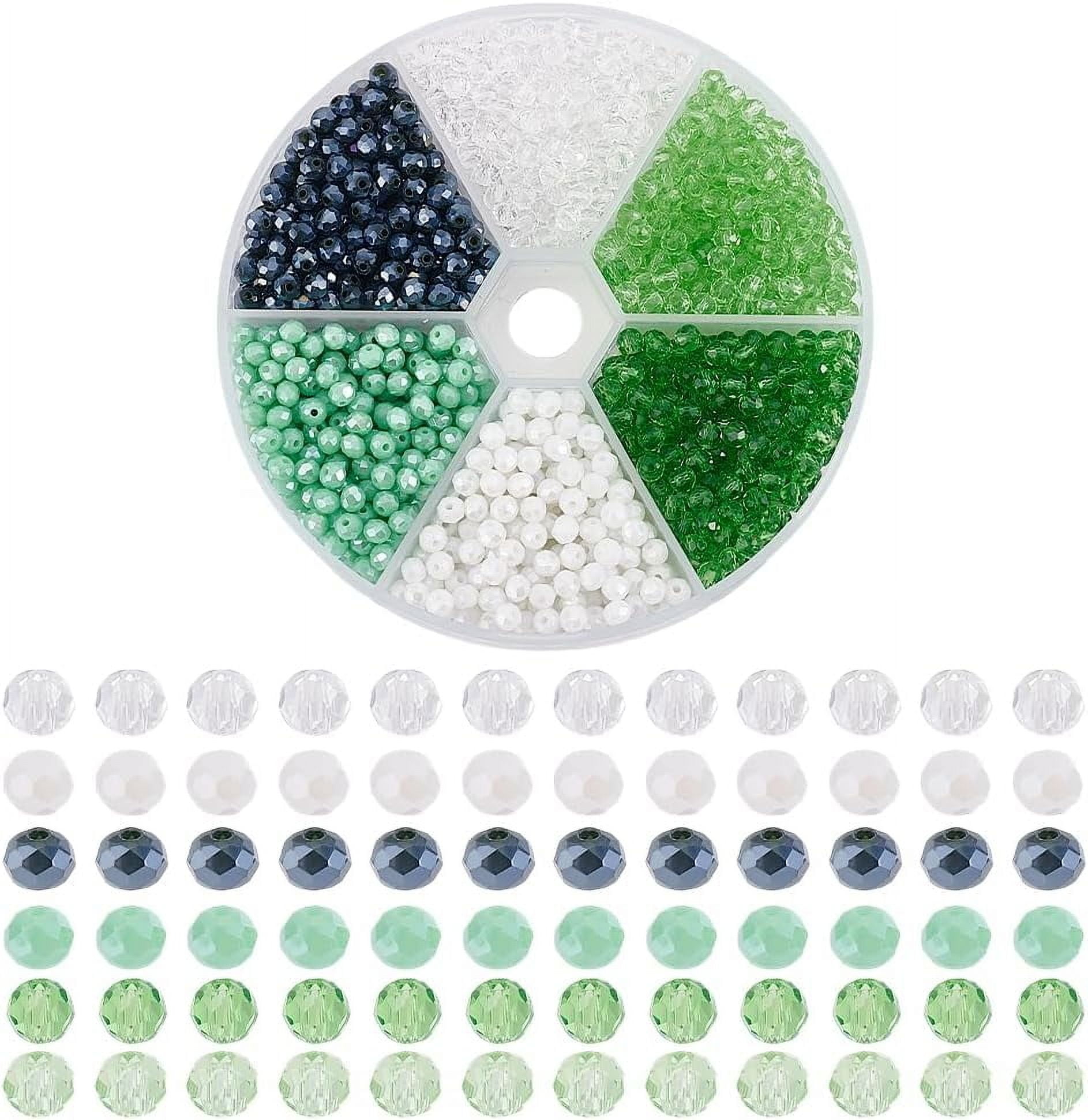 12 Strands 6 Colors Glass Beads Strands Faceted Rondelle Mixed Color ...