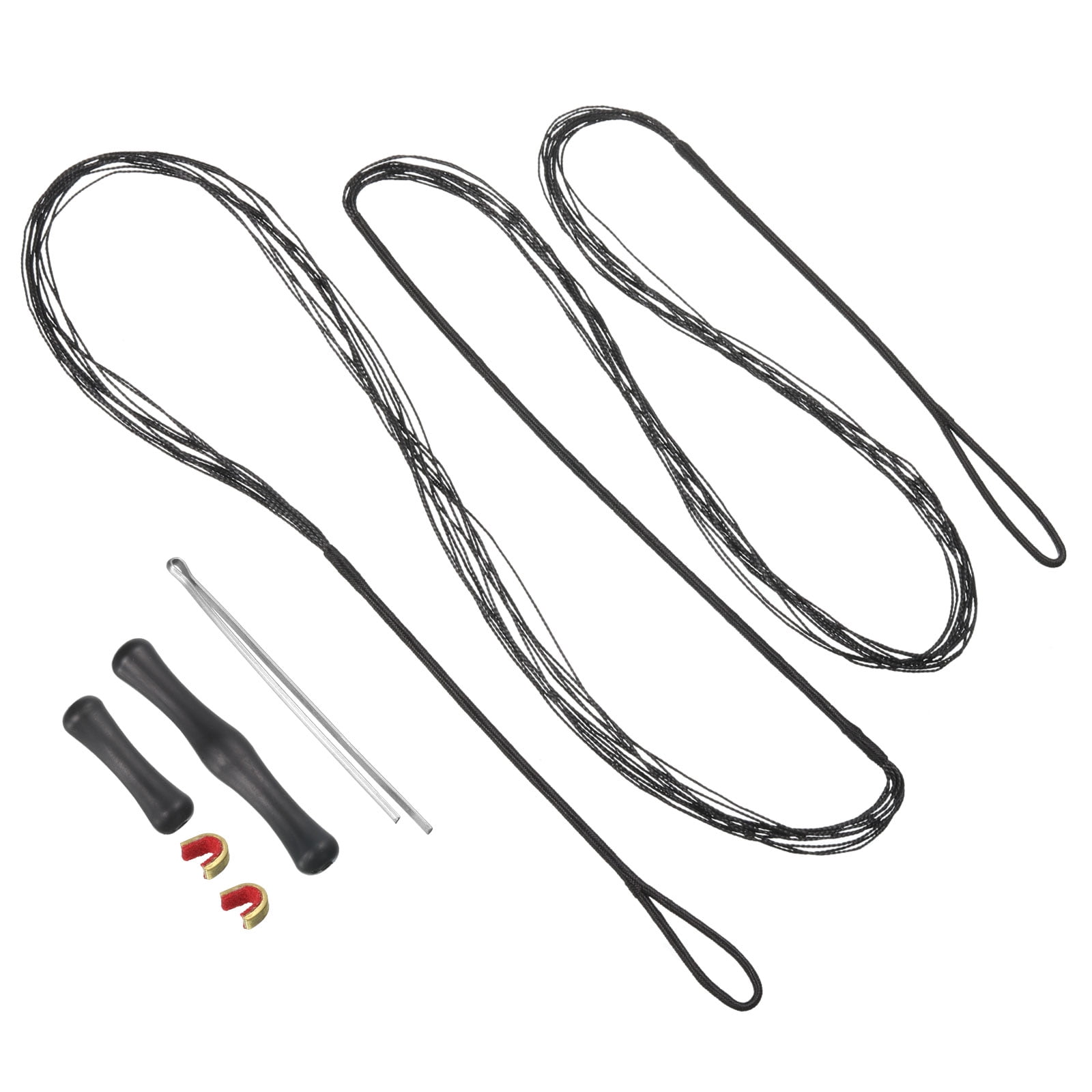 12 Strands Bow String Replacement with 2 Nock Points Bowstring Finger ...