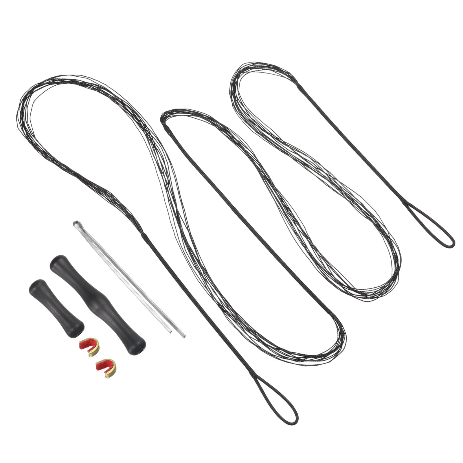 12 Strands Bow String Replacement with 2 Nock Points Bowstring Finger ...
