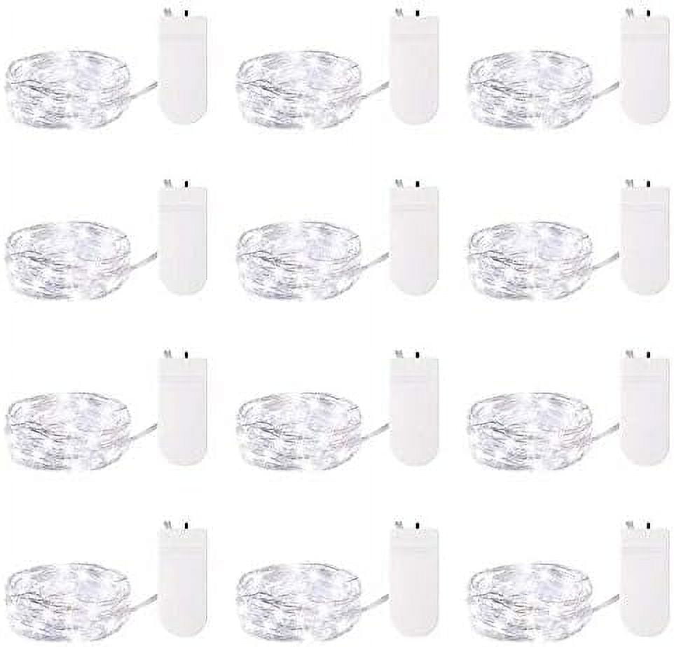 12 Strings LED Fairy Lights Battery Powered Light String Waterproof ...