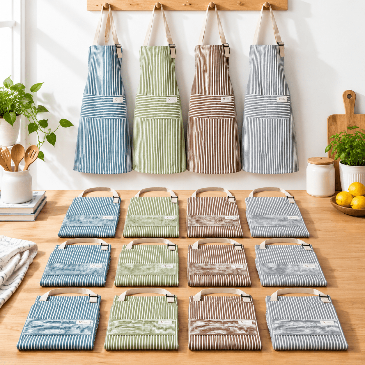 12 Striped Aprons Bulk For Women Men - Walmart.com