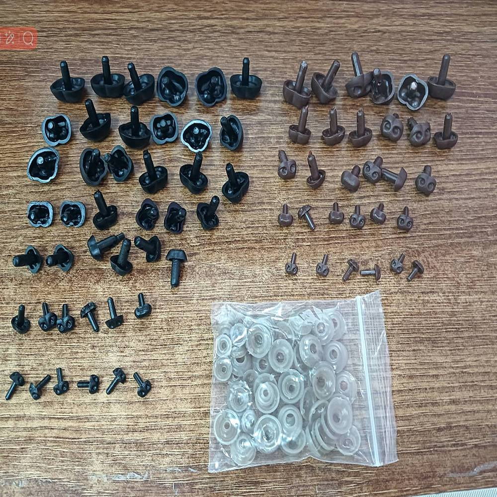 12 Style Safety Noses 72pcs Plastic Crafts Nose with Washers Assorted ...