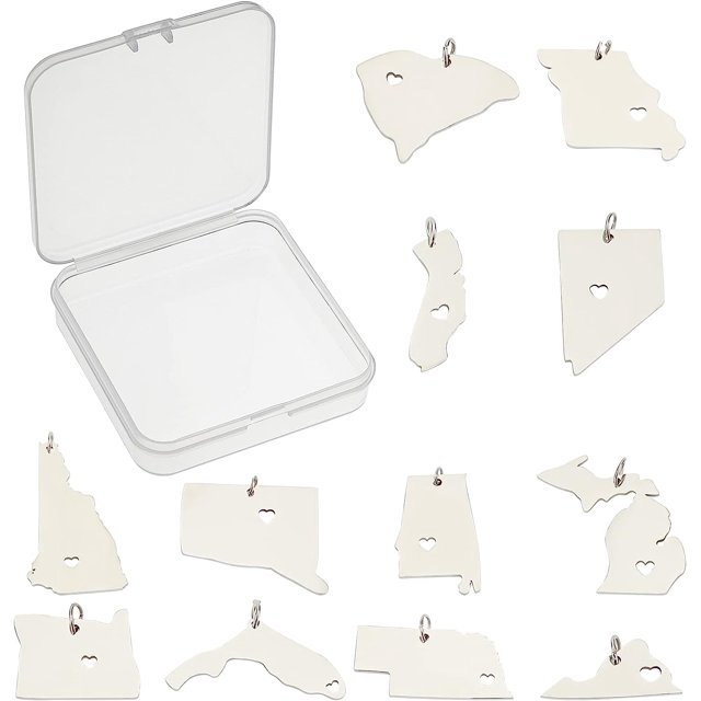 12 Styles Stainless Steel Map of United States - Walmart.com