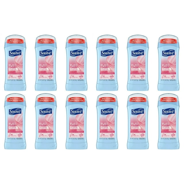 Suave Women's Antiperspirant Deodorant Stick, Powder, 2.6 oz, 48-hour ...