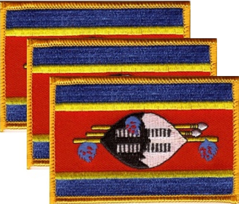 12 Swaziland Flag Patches, Embroidered Iron On or Sew On, Measures 3.50" x 2.25" - Walmart.com