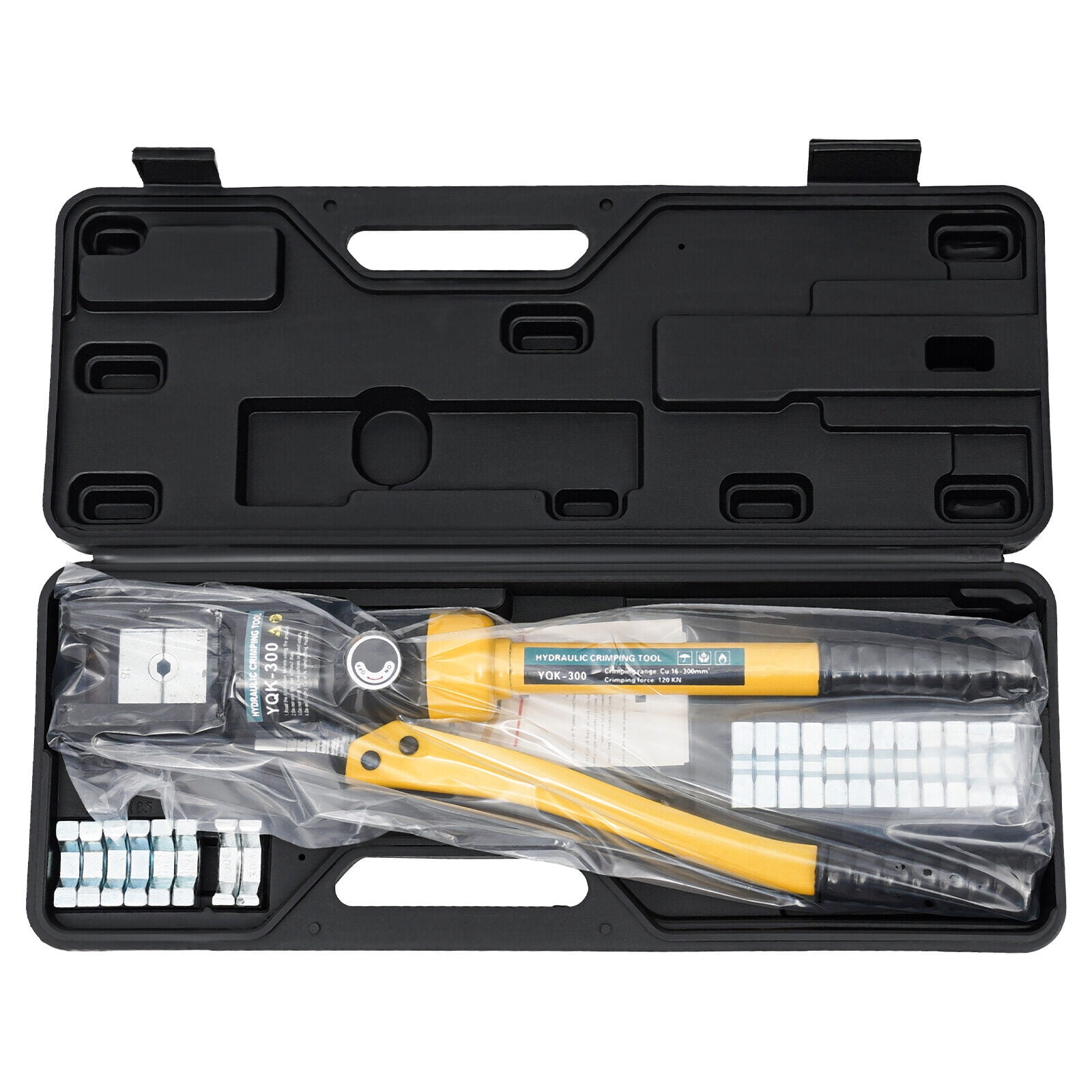 12 T Hydraulic Hand Crimper Tool Battery Cable Lug Crimping Tool W/ 20 ...