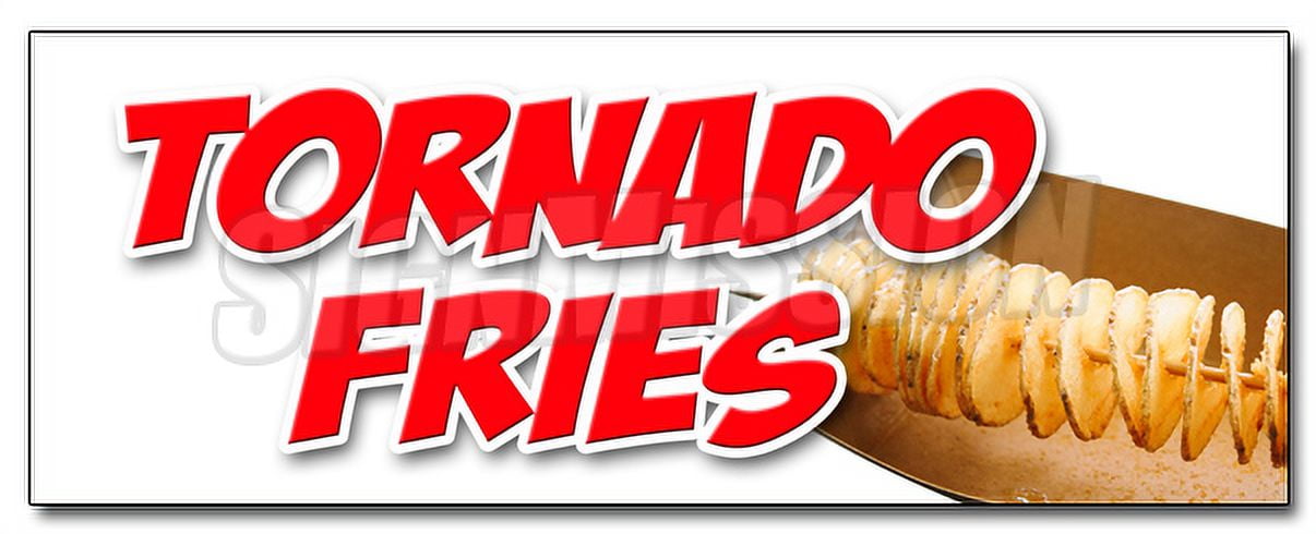 12" TORNADO FRIES DECAL sticker spiral cut deep fried on a stick ...