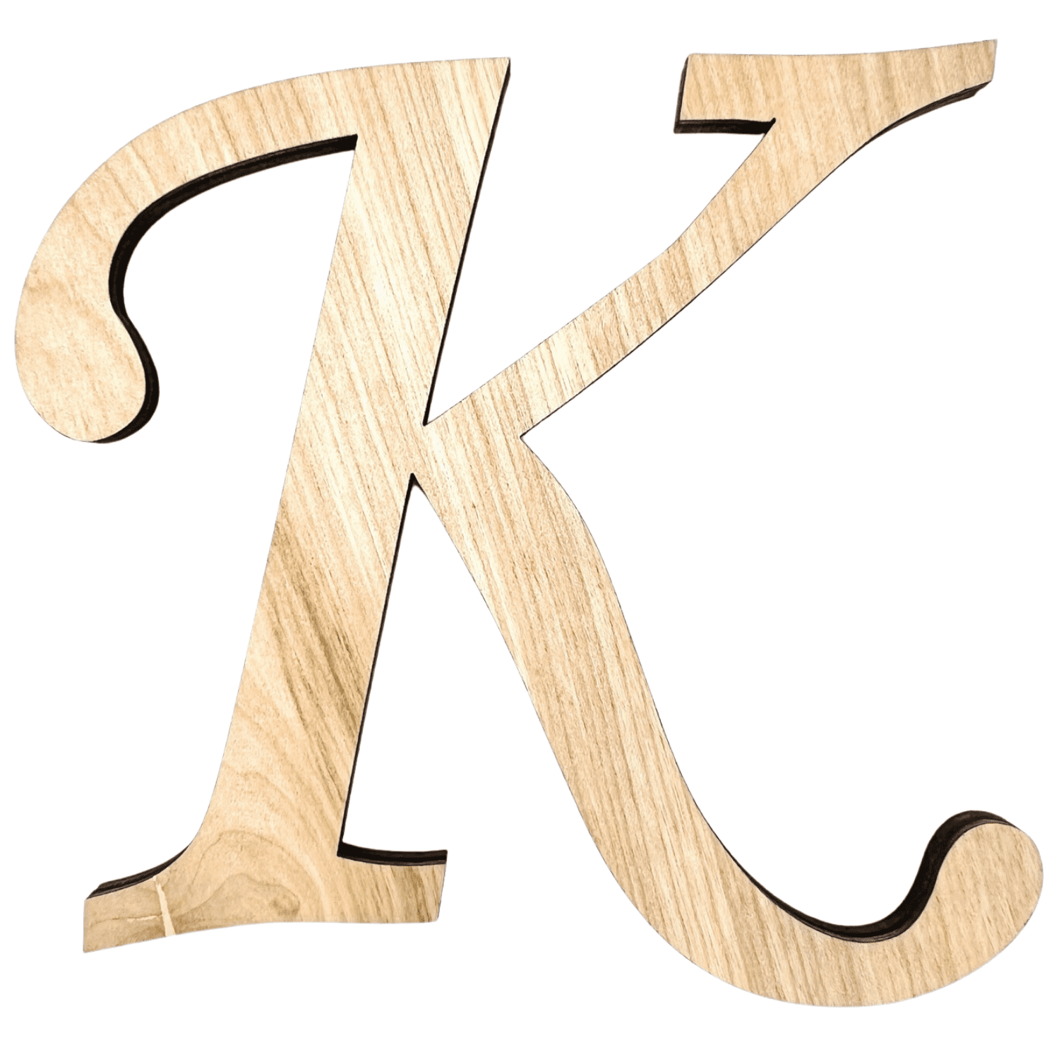 12" Tall BIRCH Wood Letter K | Krafty Supply 1/4" Thick Wooden Letters ...