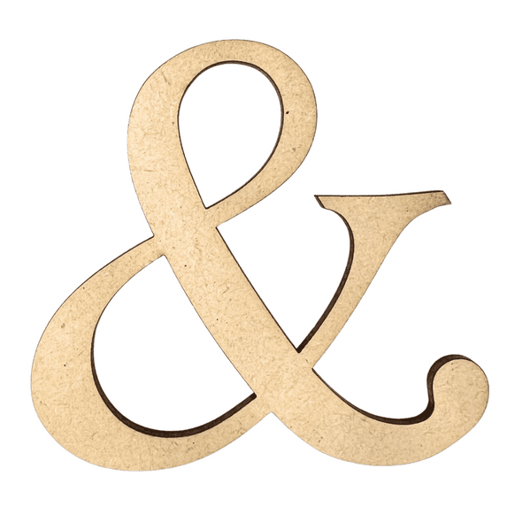 12" Tall MDF Wood Letter & "And Symbol" Ampersand | 1/4" Thick | Wood ...
