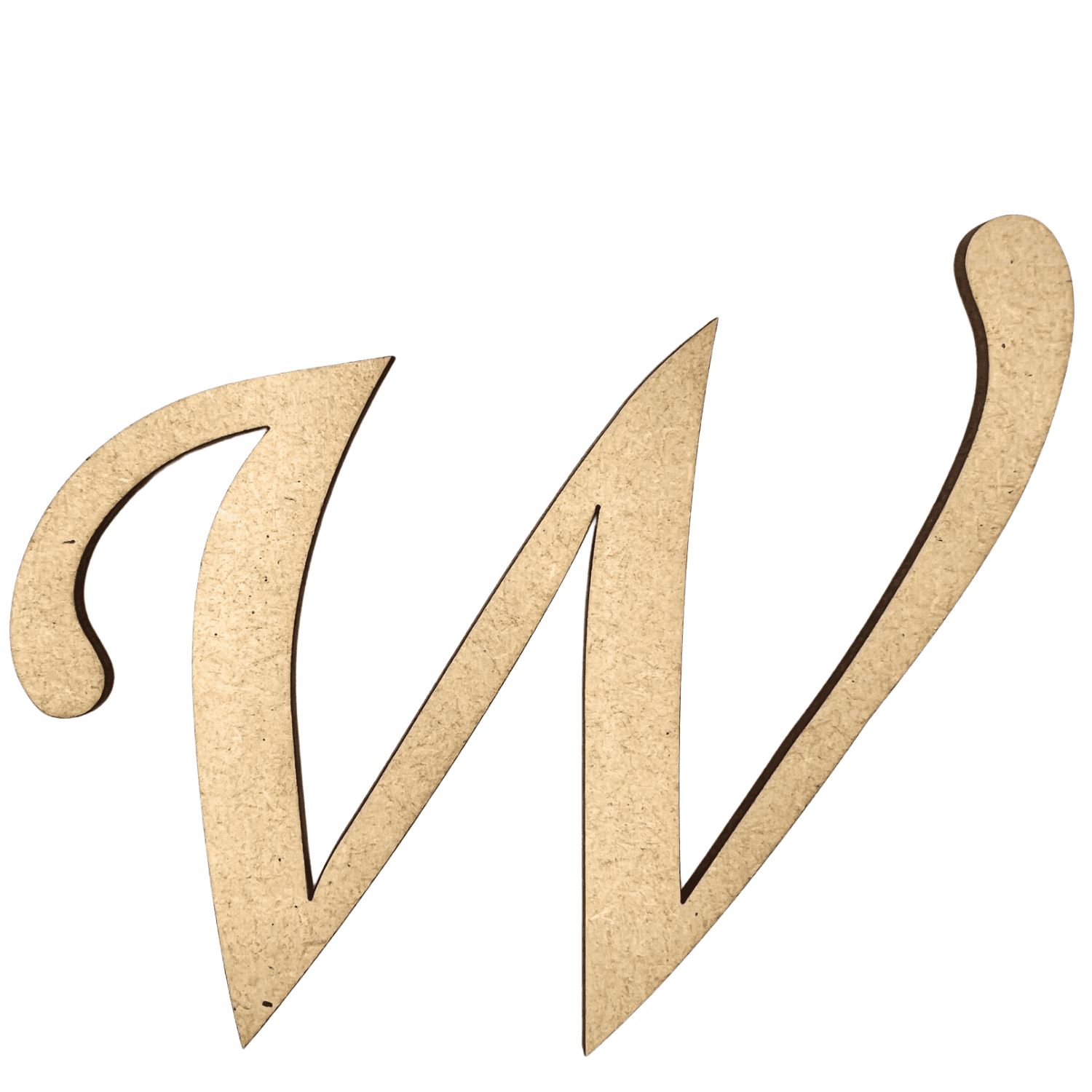 12" Tall MDF Wood Letter W | 1/4" Thick | Wood Craft Letter | Monotype ...