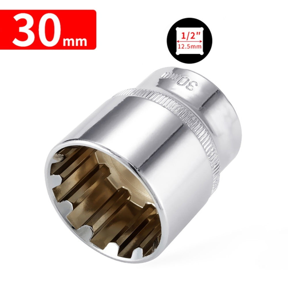 12 Teeth Shape Universal Socket Head Anti-Rust Mirror 1/2 Inch Drive ...