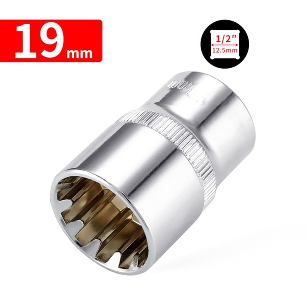 12 Teeth Shape Universal Socket Head Anti-rust Mirror 1/2 Inch Drive ...