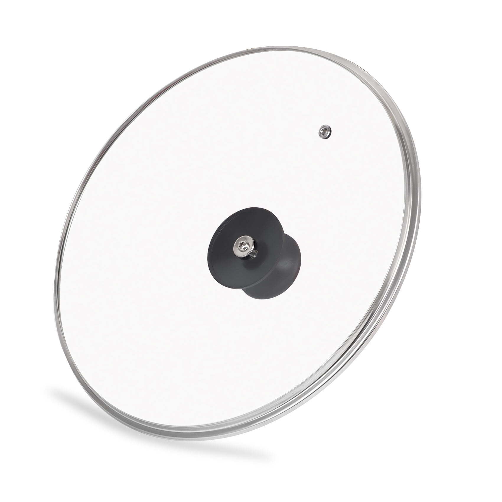 12" Tempered Glass Lid for Frying Pan Replacement Cover with Black Knob ...