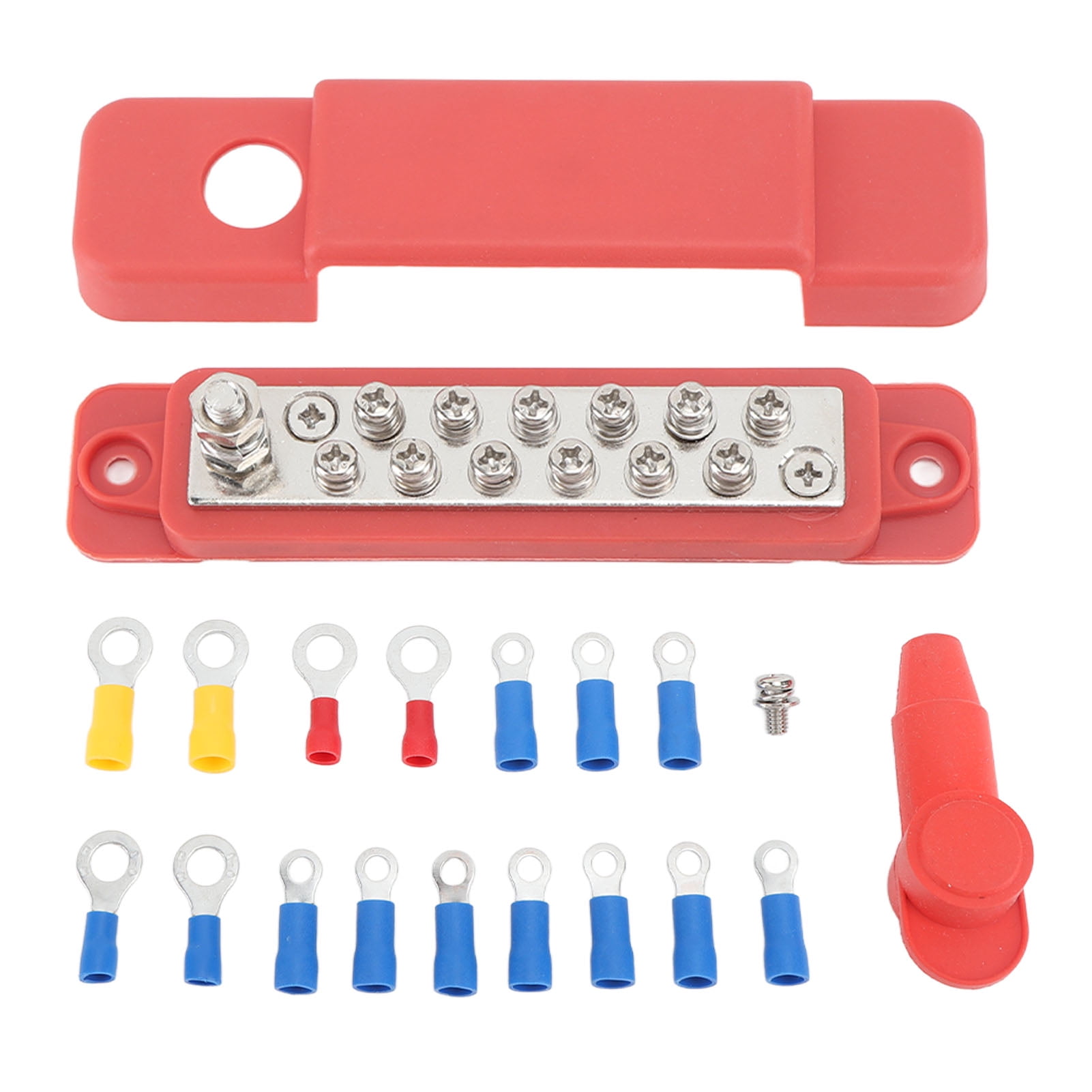 12-Terminal Power Distribution Block Kit, Car Boat Power Distribution ...