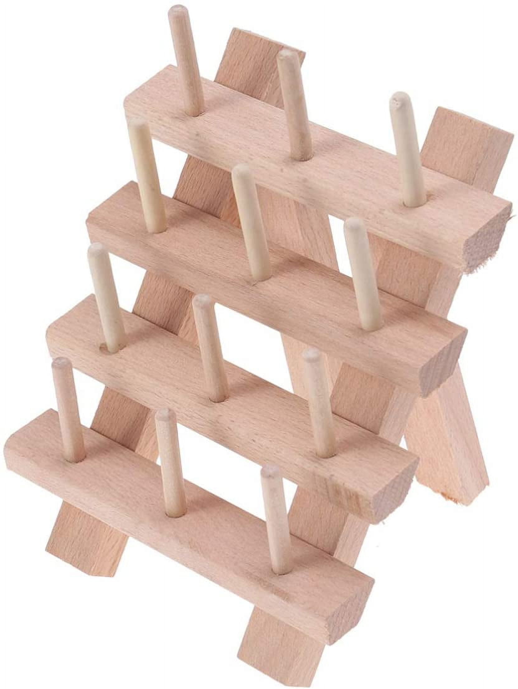 12 Thread Holder Hair braiding Rack Spool Wooden Braid Divider Stand ...