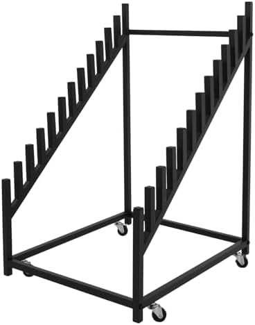 12-Tier Ceramic Tile Display Stand Tile Display Rack with Wheels Metal ...
