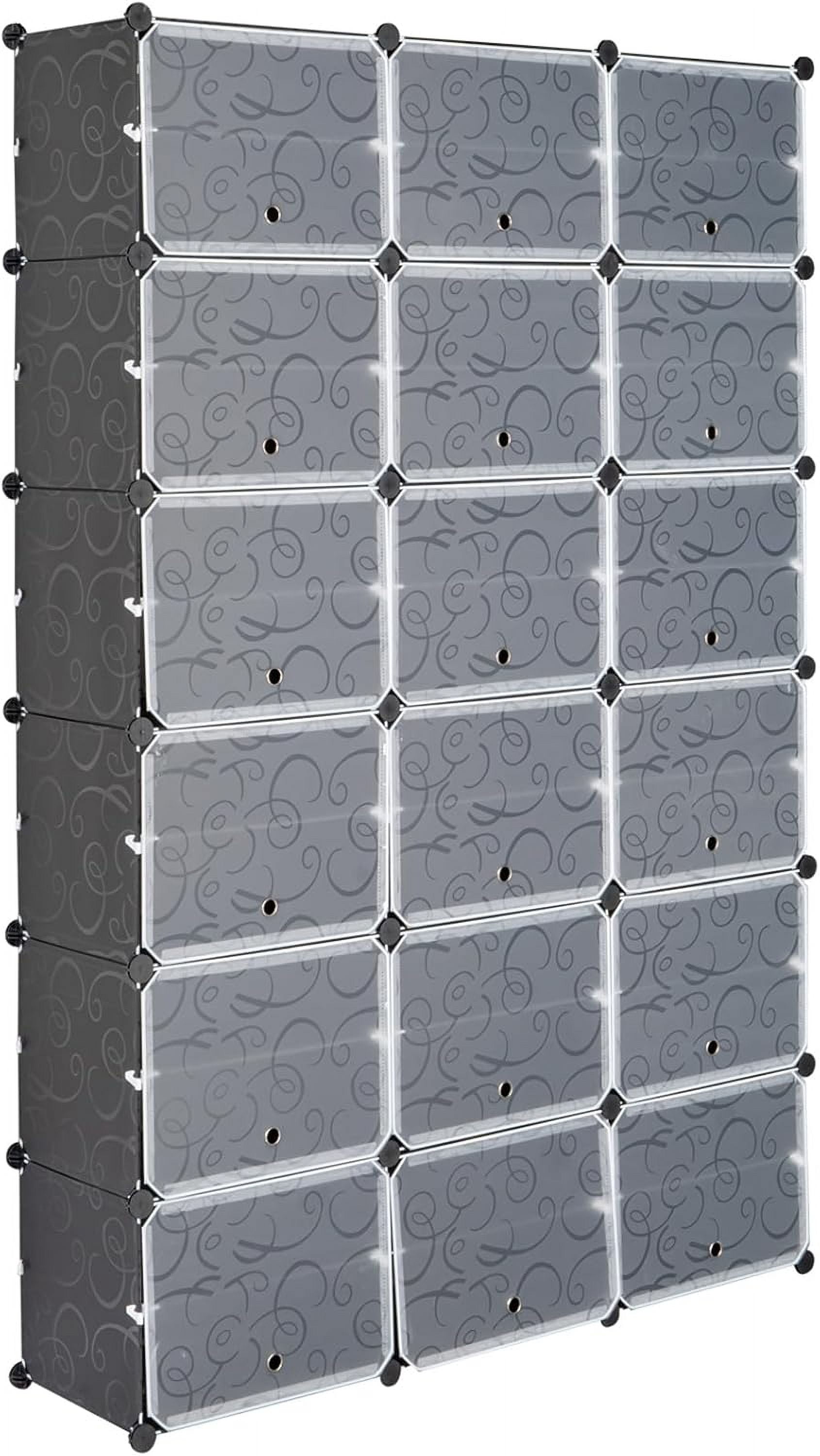 12 Tier Portable Shoe Rack Organizer with 36 Grids Tower Shelf Storage ...