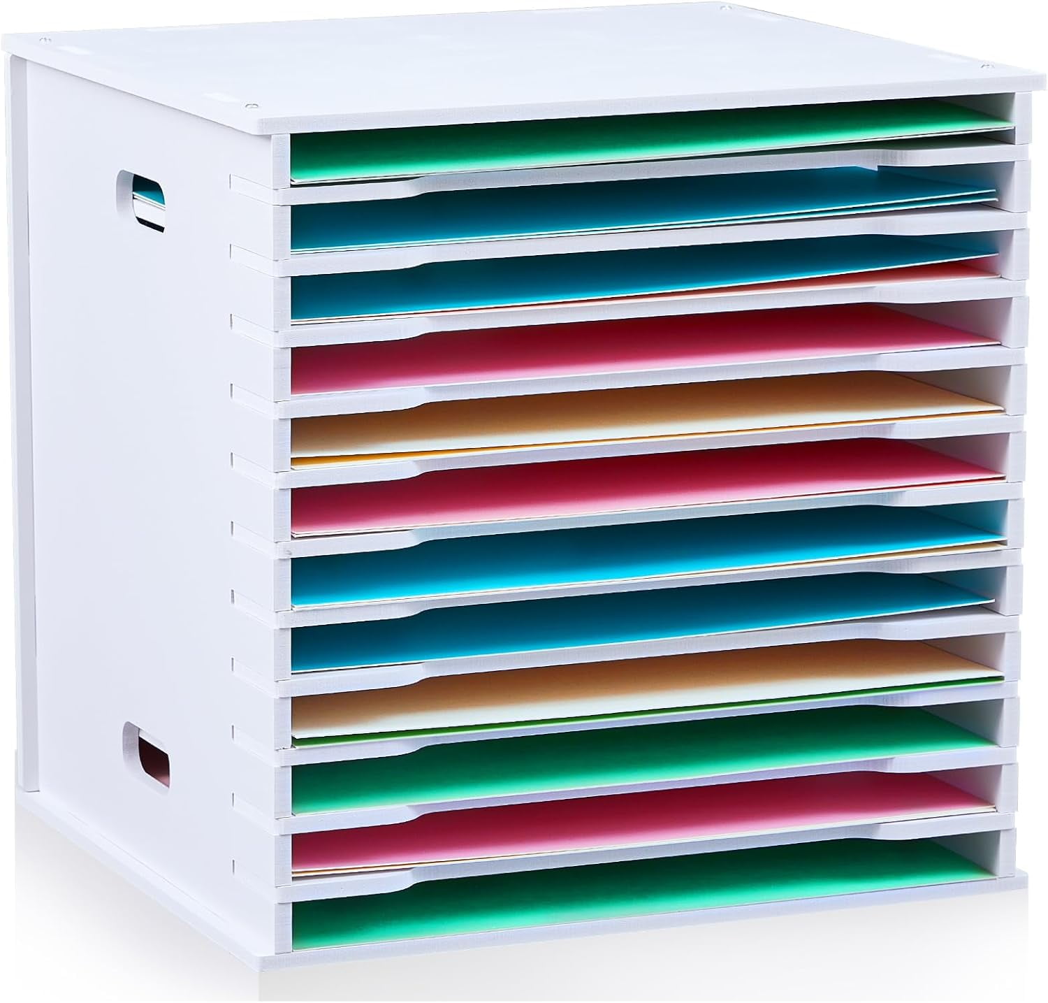 12 Tier Scrapbook Paper Organizer 12 x 12 Inch Desk Scrapbook Paper ...