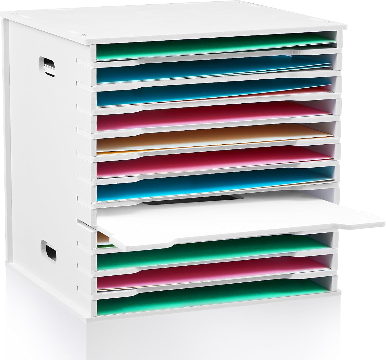 12 Tier Scrapbook Paper Organizer Adjustable Desk Scrapbook Paper ...