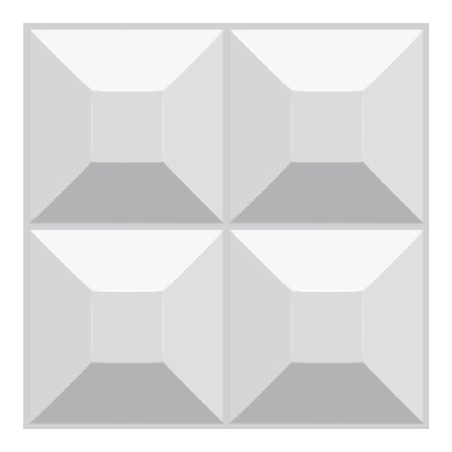 12 Tiles 3D Wall Panels 12 x 12in White Diamond Wall Décor PVC Flower ...