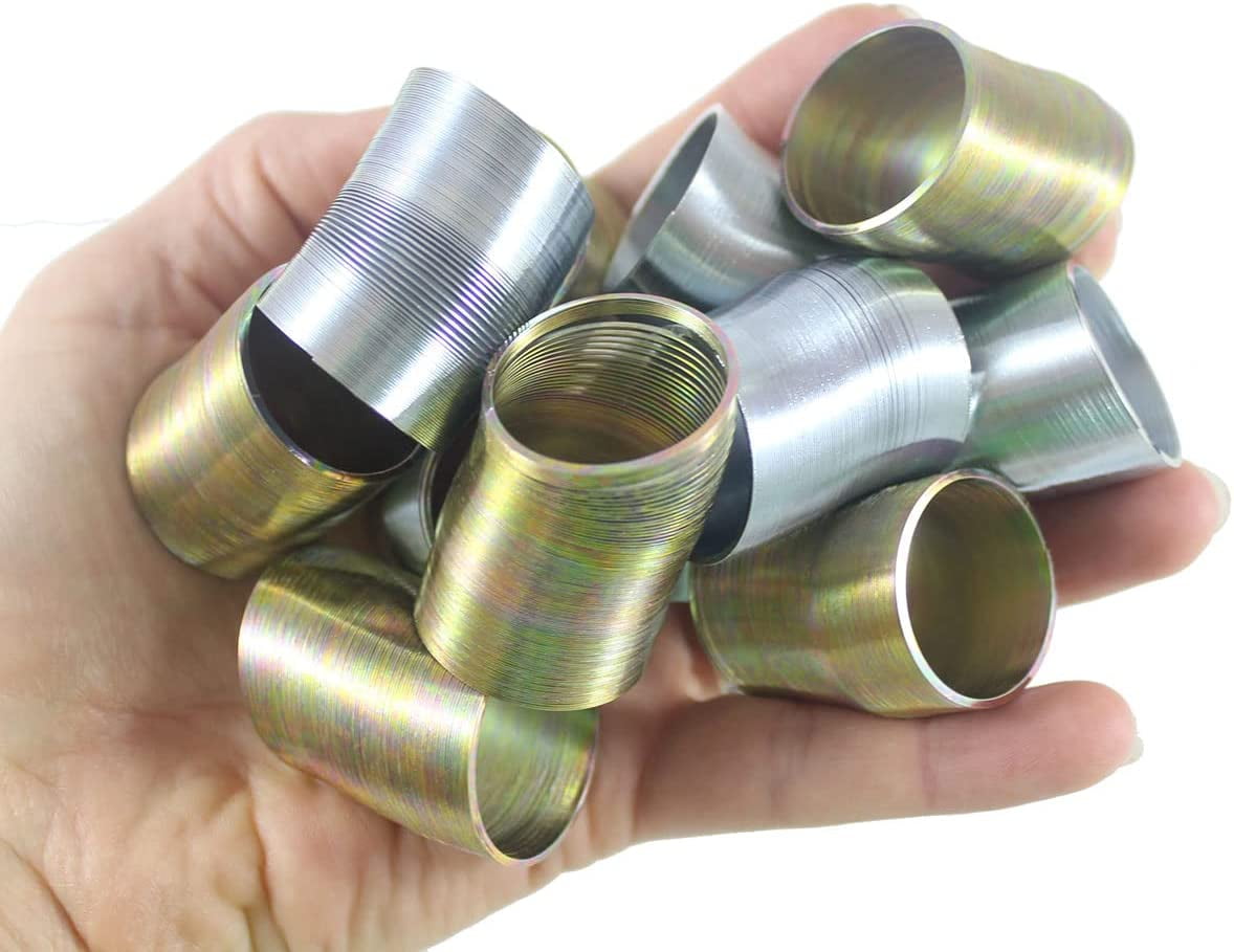 12 Tiny Metal 1" Magic Spring Coil Toy - Sensory Fidget Toy - Relaxing ...