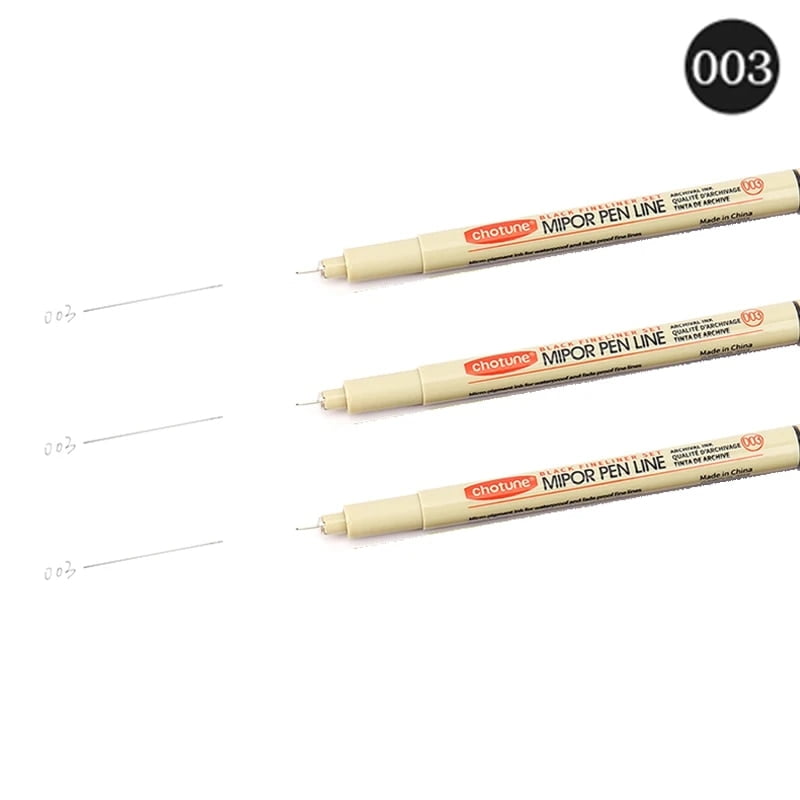 12 Tip Pigment Liner Micron Ink Marker Pen for Manga Draw Sketching ...