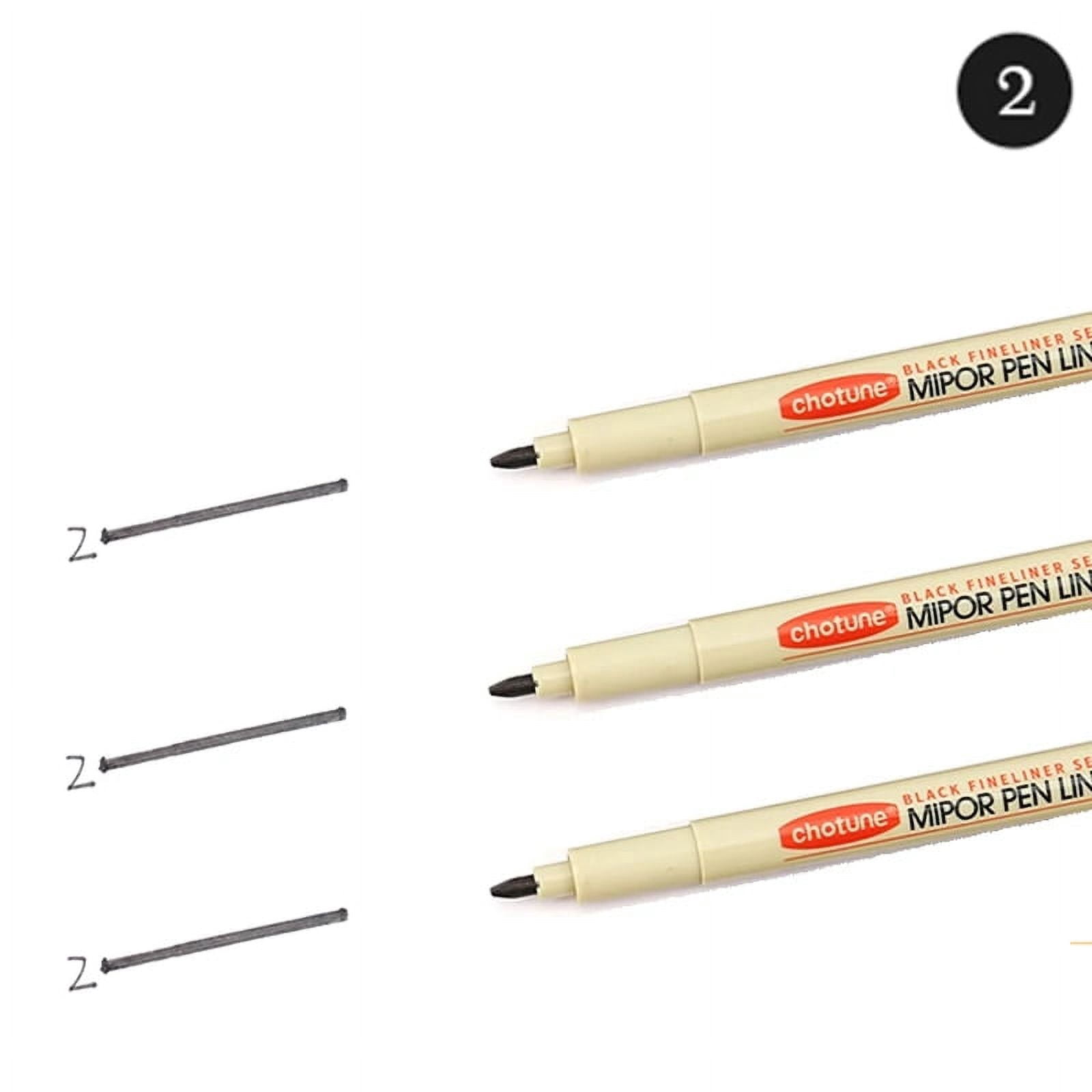 12 Tip Pigment Liner Micron Ink Marker Pen for Manga Draw Sketching ...