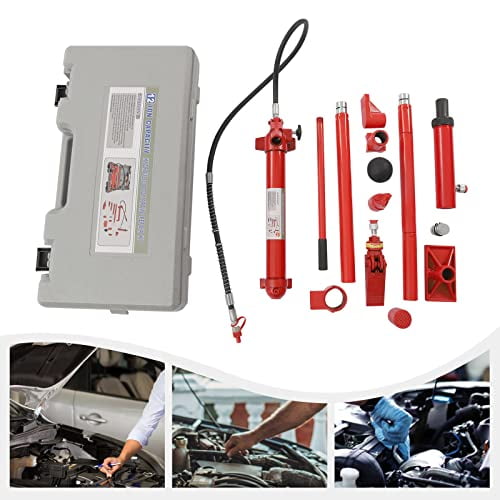 12 Ton Heavy Duty Porta Power Hydraulic Jack Auto Body Frame Repair Kit ...