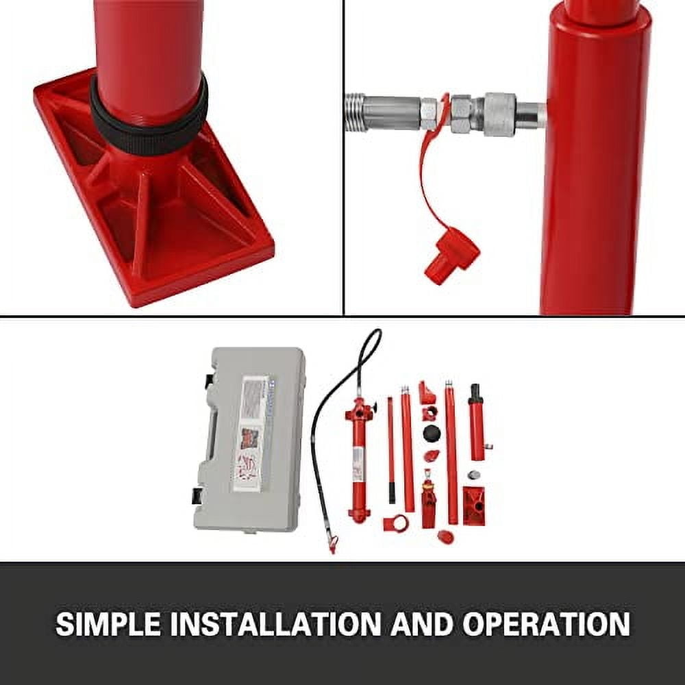 12 Ton Porta Power Kit, Hydraulic Car Jack w/Carrying Case & Oil Hose ...