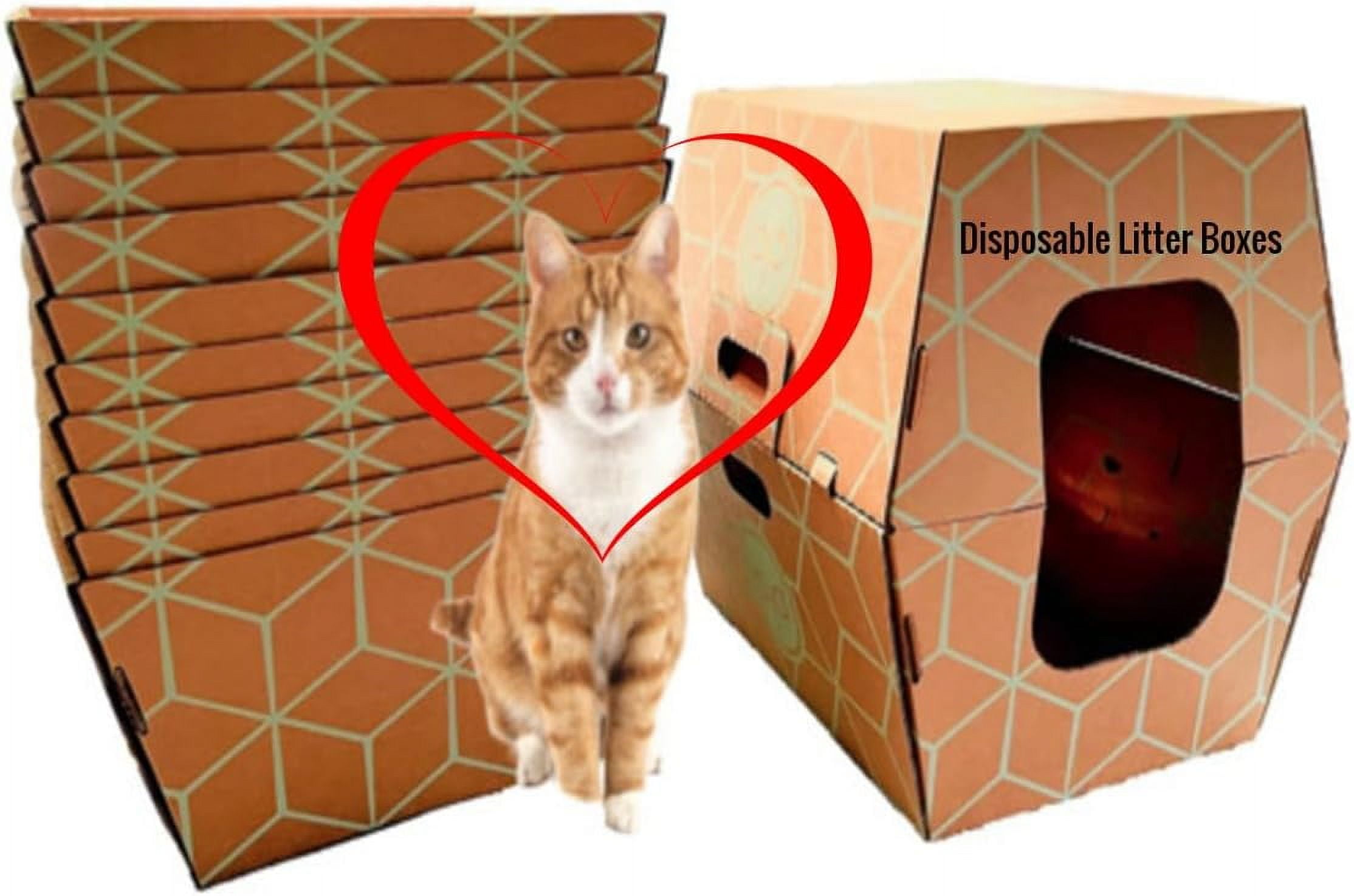 12 Trays, Disposable Litter Boxes for Cats - Litter Box, Fits Large ...