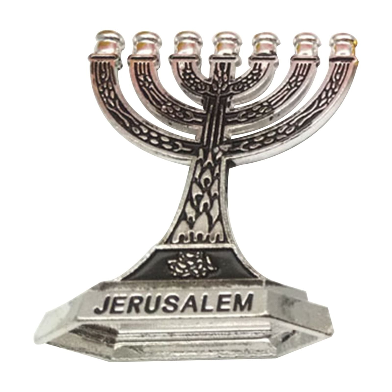 12 Tribes of Israel Menorah Jerusalem Temple 7 Branch Holder for Home ...