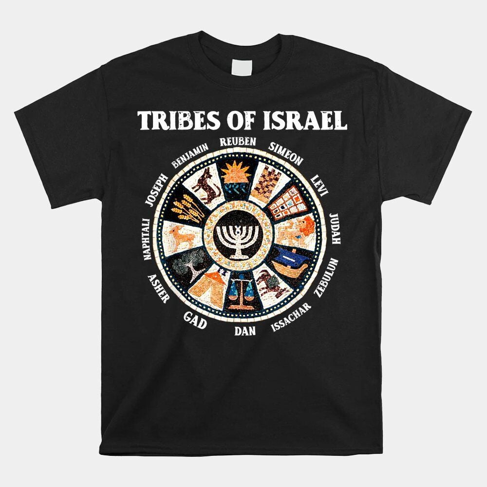 12 Twelve Tribes Of Israel Hebrew Israelite Judah Jerusalem T-shirt ...