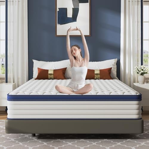 12" Twin Hybrid Mattress in a Box, Cooling Gel Memory Foam, Pressure ...