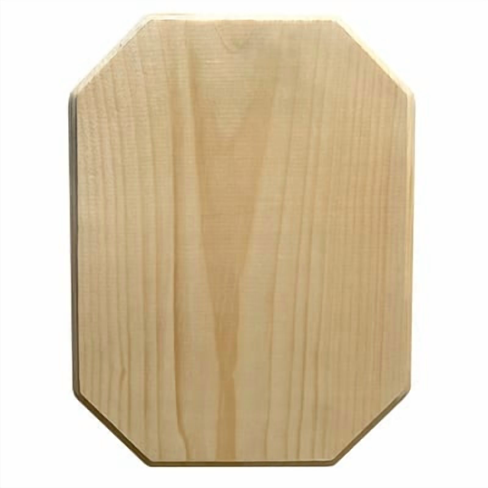 12" Unfinished Pinewood Rectangle Plaque with Clipped Corners by Make ...