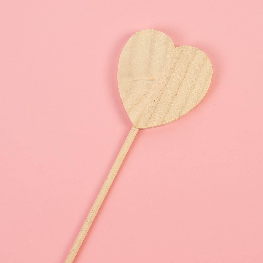 Factory Direct Craft, 12 Unfinished Wooden Heart Wands, DIY Projects ...