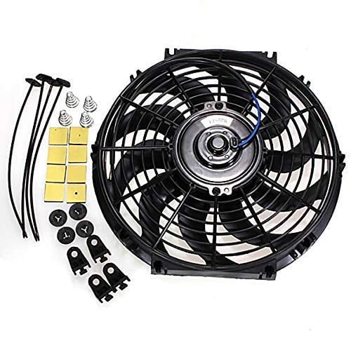 12" Universal Radiator Cooling Fan 12V 80W Electric Intercooler Fan Car ...