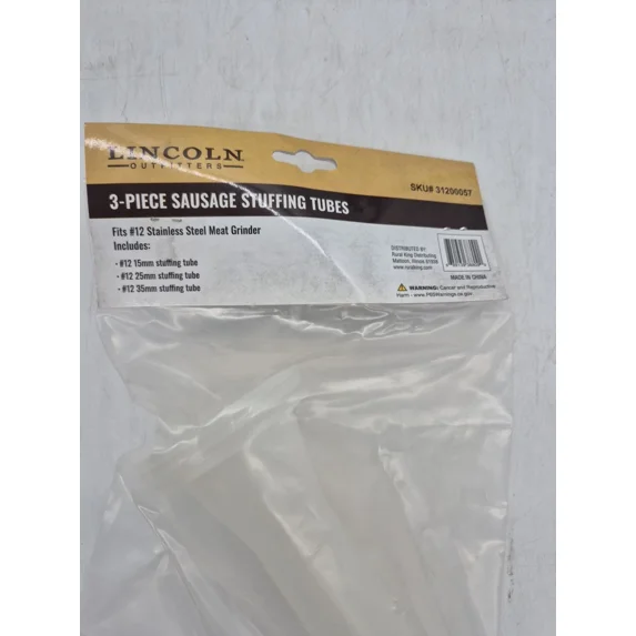 #12 Universal Sausage Stuffing Stuffer Tube 3 Piece Set For Meat ...