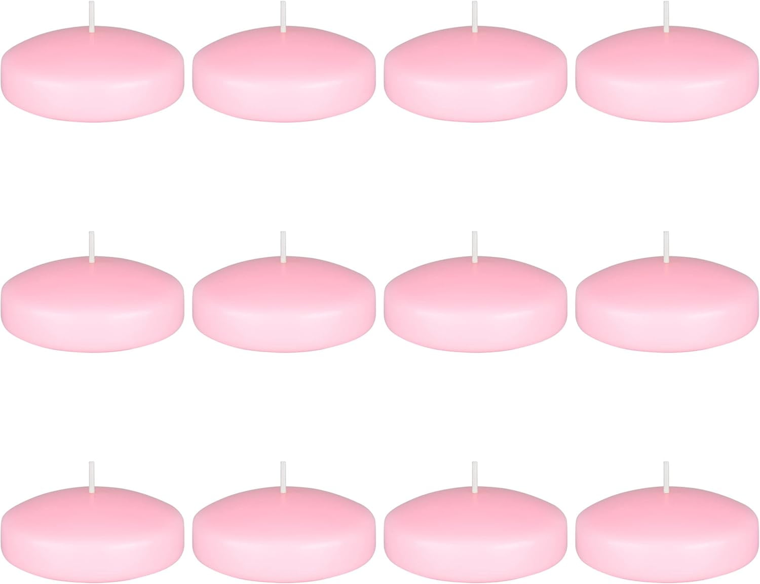 12 Unscented Floating Disc Candle, Hand Poured Paraffin Wax Candles 3 ...