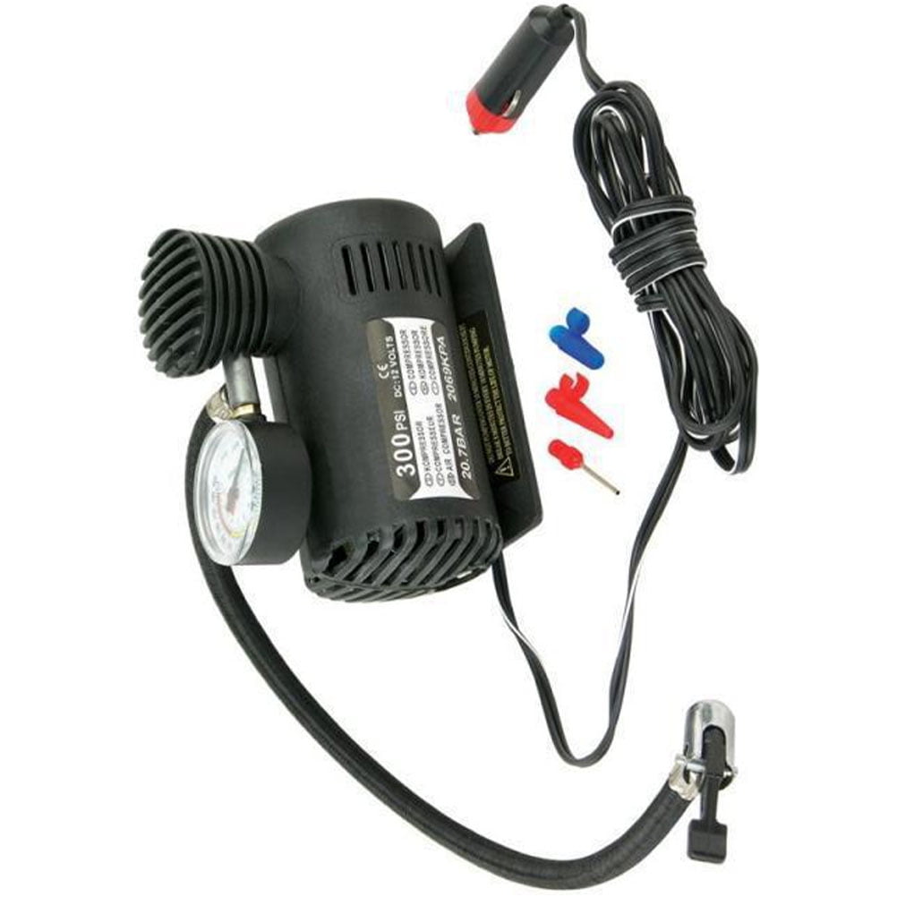 12 V High Pressure Air Pump Car Compressor Inflator Inflatables Black ...