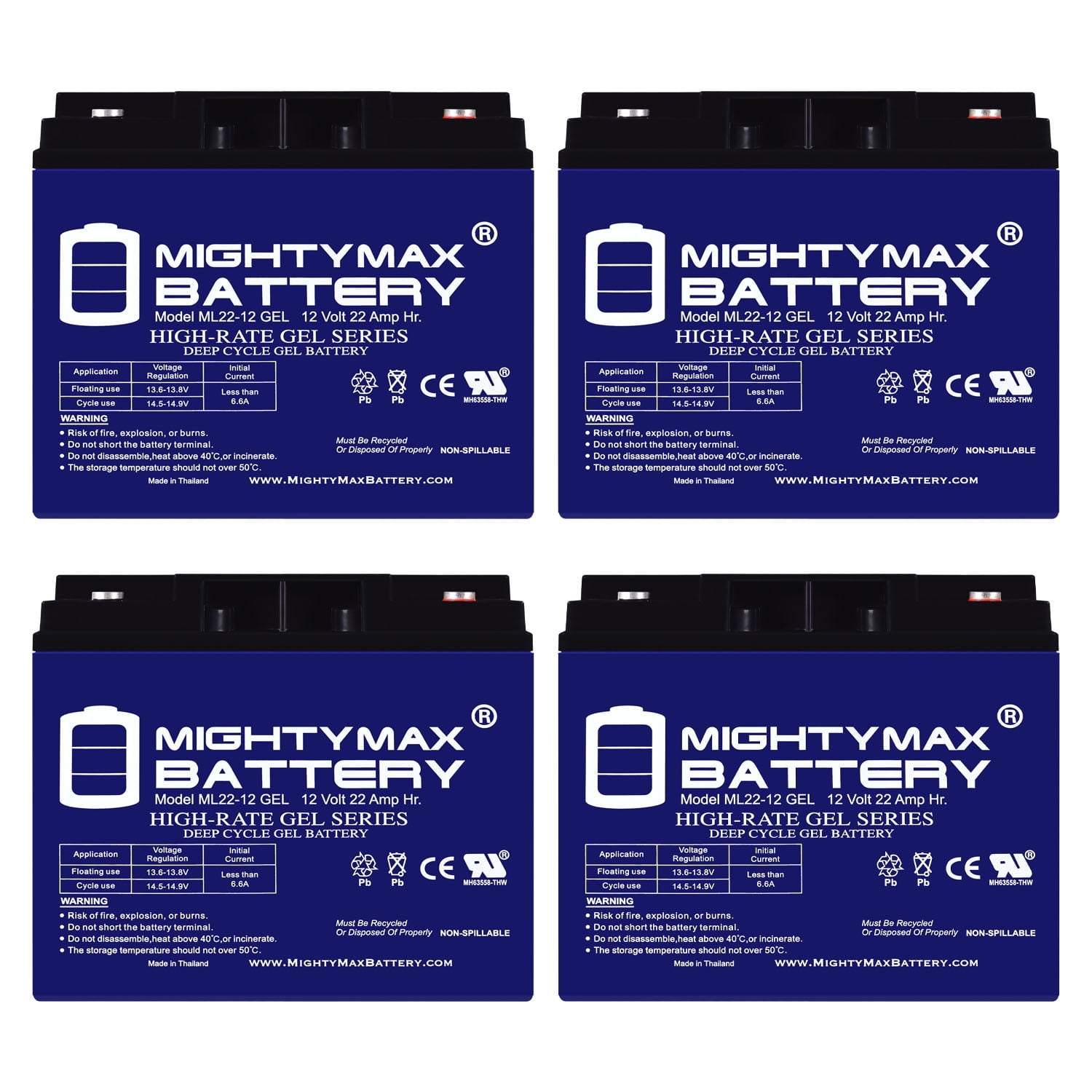Mighty Max Battery 12V 22AH Gel Rechargeable Battery, Reliable and ...