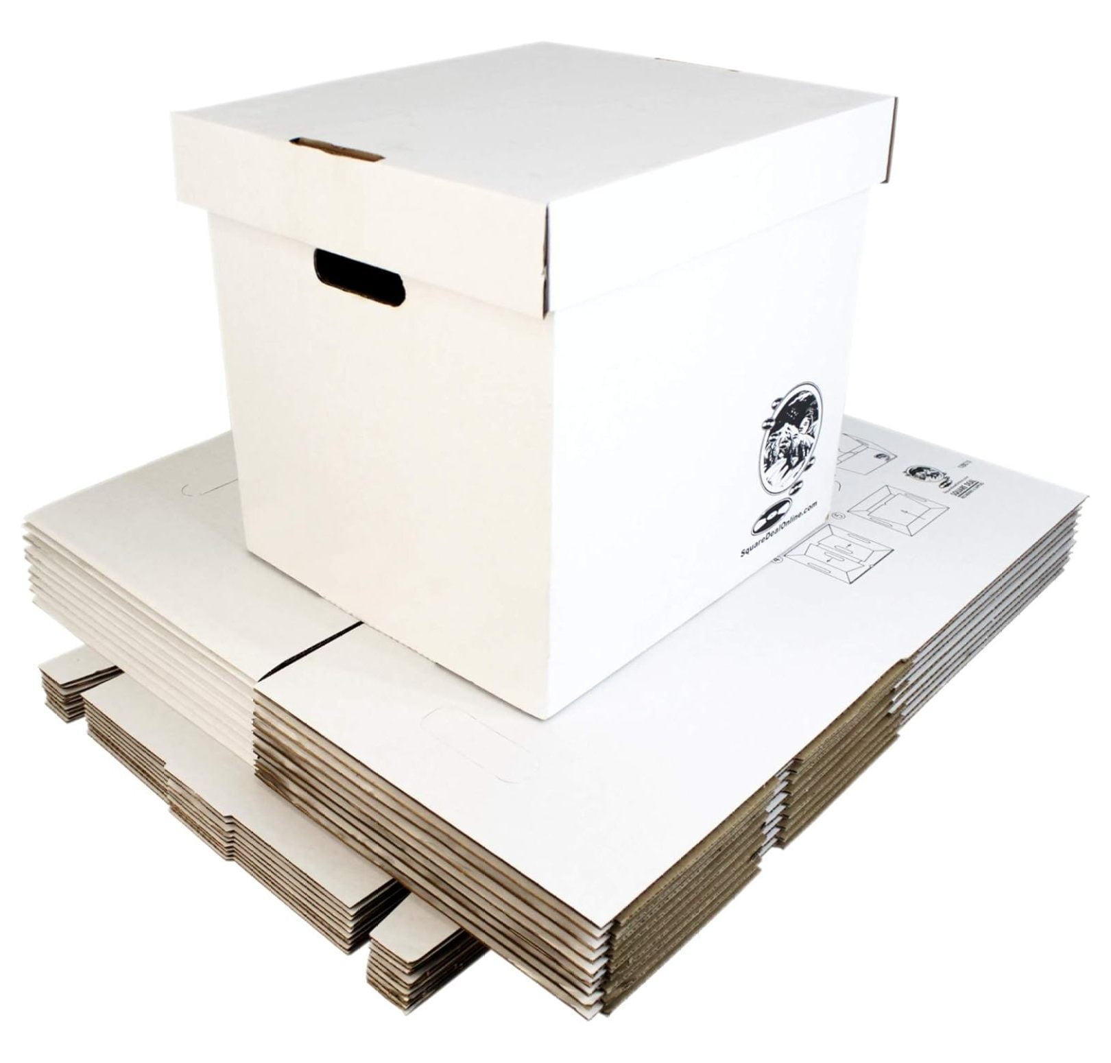 12" Vinyl Record Storage Box - Sturdy Cardboard with Removable Lid ...