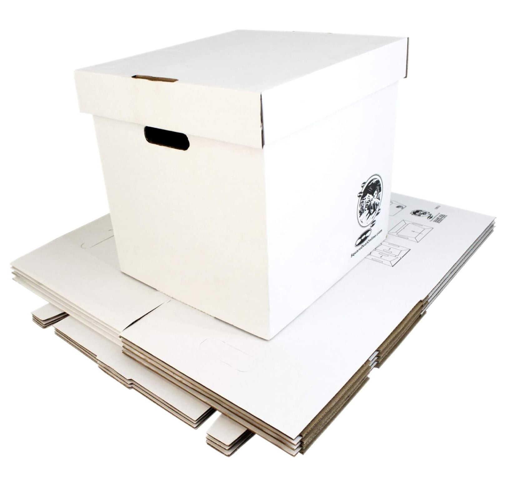 12" Vinyl Record Storage Box - Sturdy Cardboard with Removable Lid ...