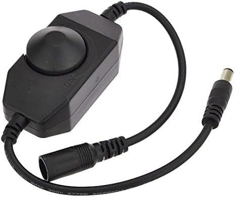 12 Volt 2 Amp Inline PWM Dimmer for LED Strips with DC Jack,Black ...
